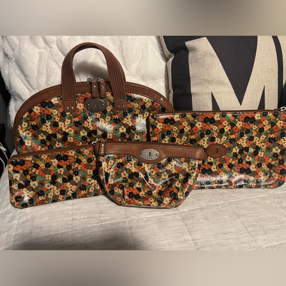 Fossil | Bags | Fossil Keeper Bag And Pouch Set | Poshmark